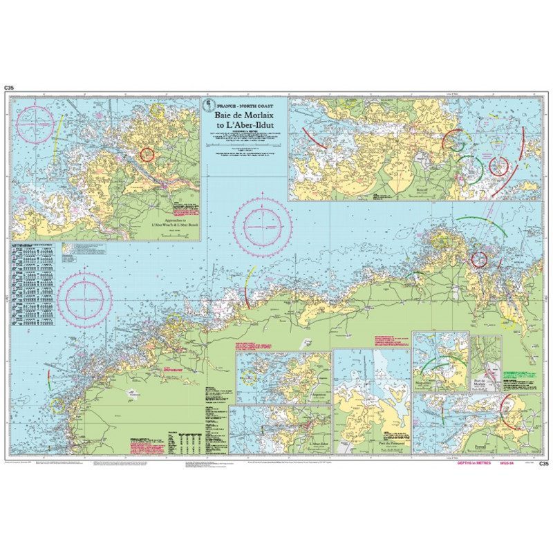 Carte marine Imray C35 de Morlaix à l'Aber-Ildut | Picksea IMRAY sur ...