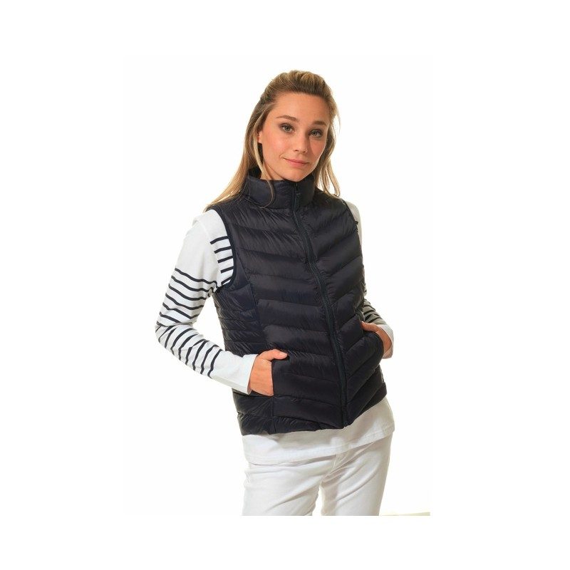 Doudoune Clemy Femme Zippée sans Manches Kaki HUBLOT sur Picksea.com
